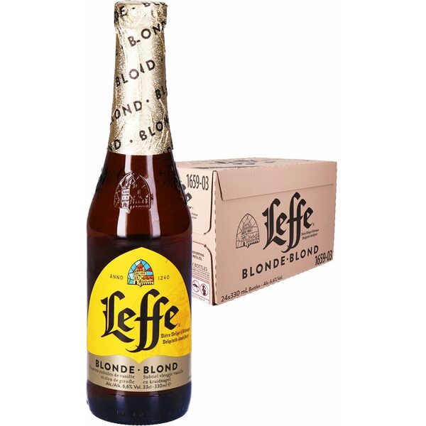 Buy 24 x Leffe Blond Beer Bottle Case 330ml at the best price - Paneco ...