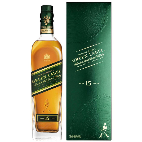 Buy Johnnie Walker Green Label 15 yr Blended Whisky 1L w/ Gift Box at ...