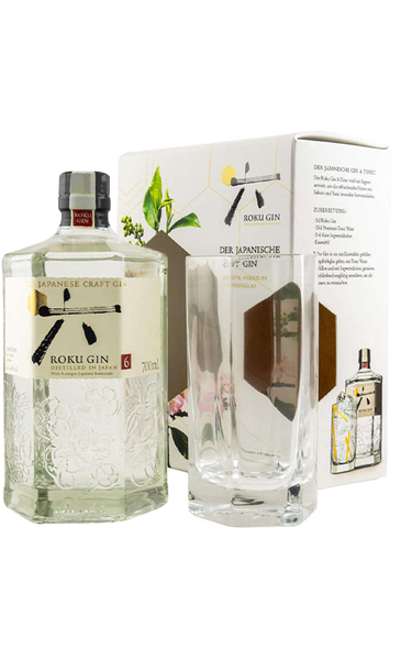 Buy Suntory Roku Japanese Gin 700ml Gift Pack with Glass at the best ...